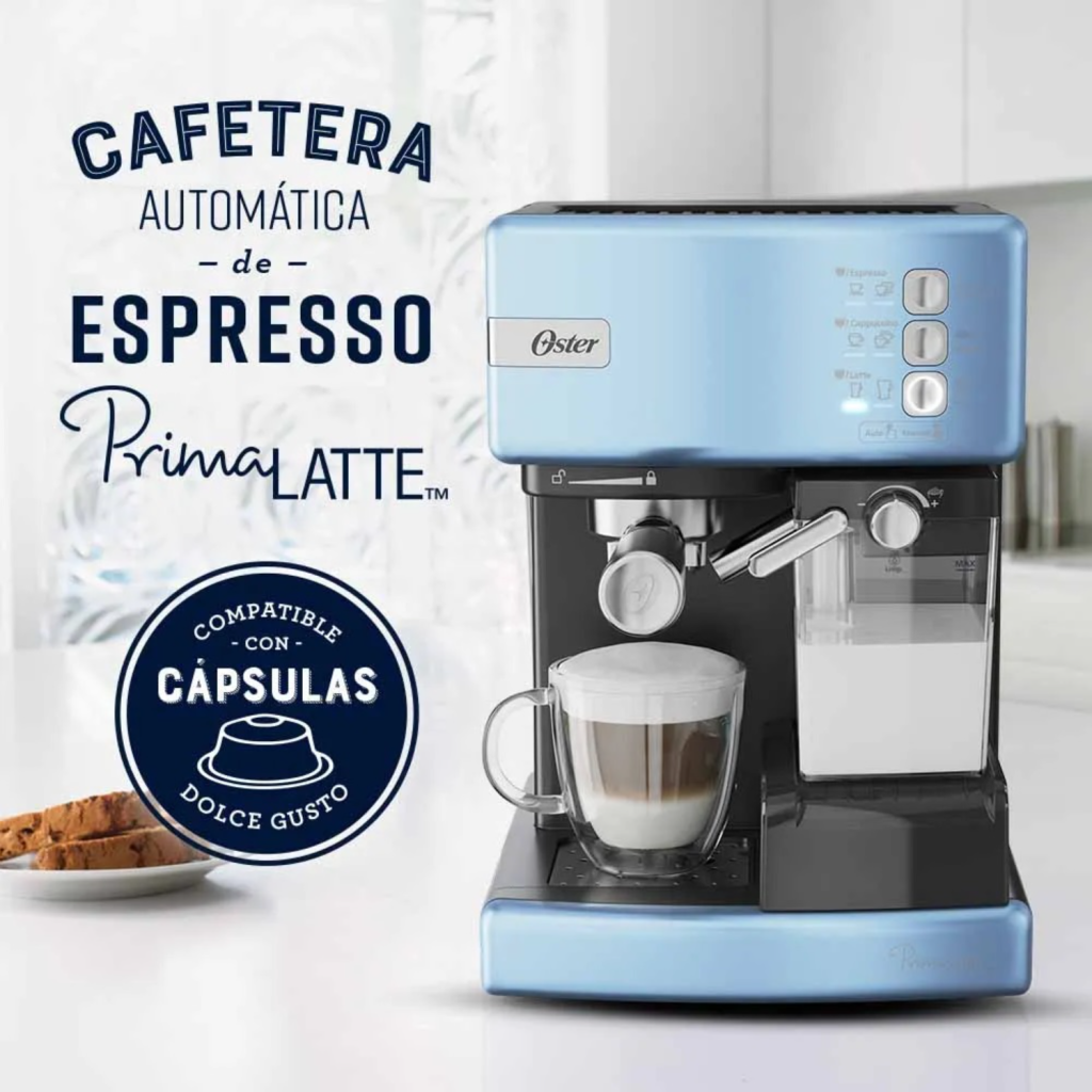 Cafetera automática de espresso celeste Oster PrimaLatte BVSTEM6603CC ...